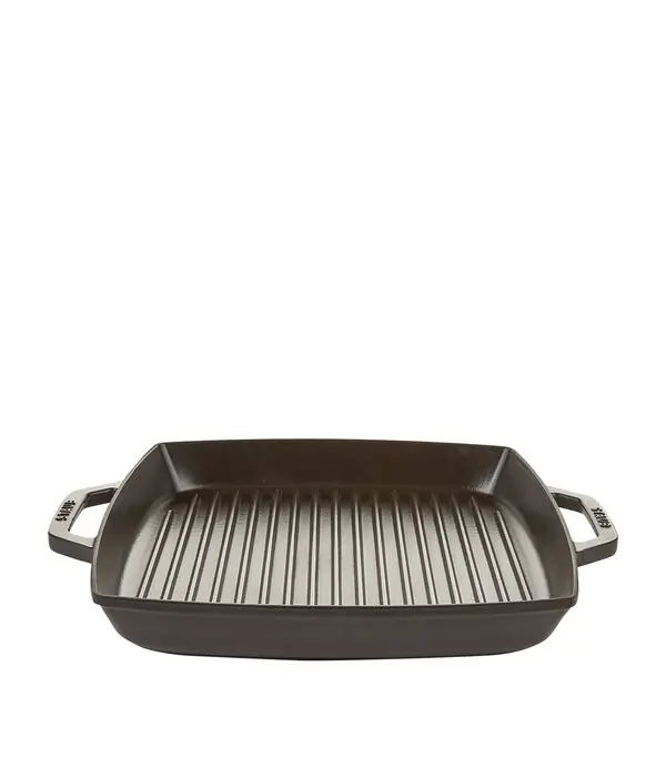 STAUB Double Handle Square Grill - Black