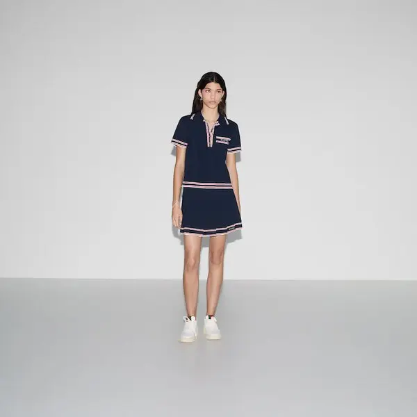 Gucci Polo Top With Striped Trim