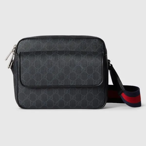 Gucci Gg Supreme Sling Bag - Black