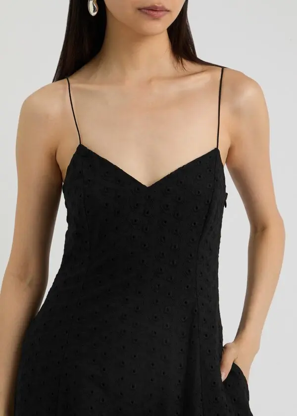 Bernadette Aria Eyelet-embroidered Maxi Dress