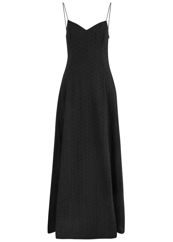Bernadette Aria Eyelet-embroidered Maxi Dress