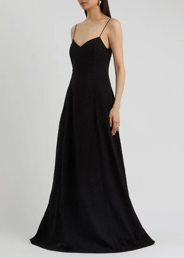 Bernadette Aria Eyelet-embroidered Maxi Dress