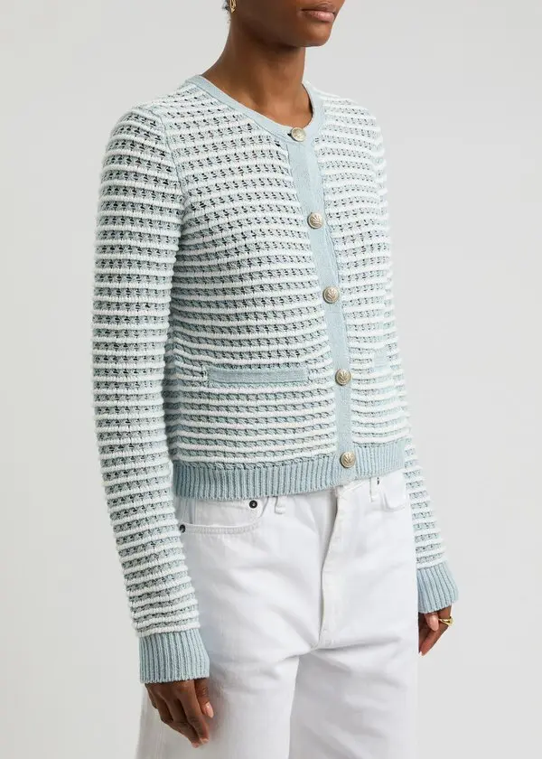 Rag & Bone Marlee Striped Cotton-blend Cardigan