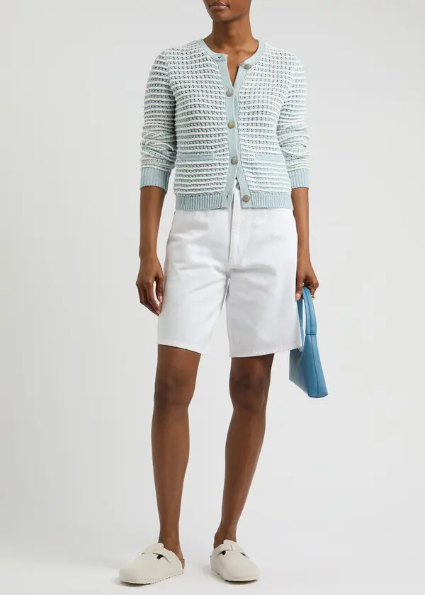 Rag & Bone Marlee Striped Cotton-blend Cardigan