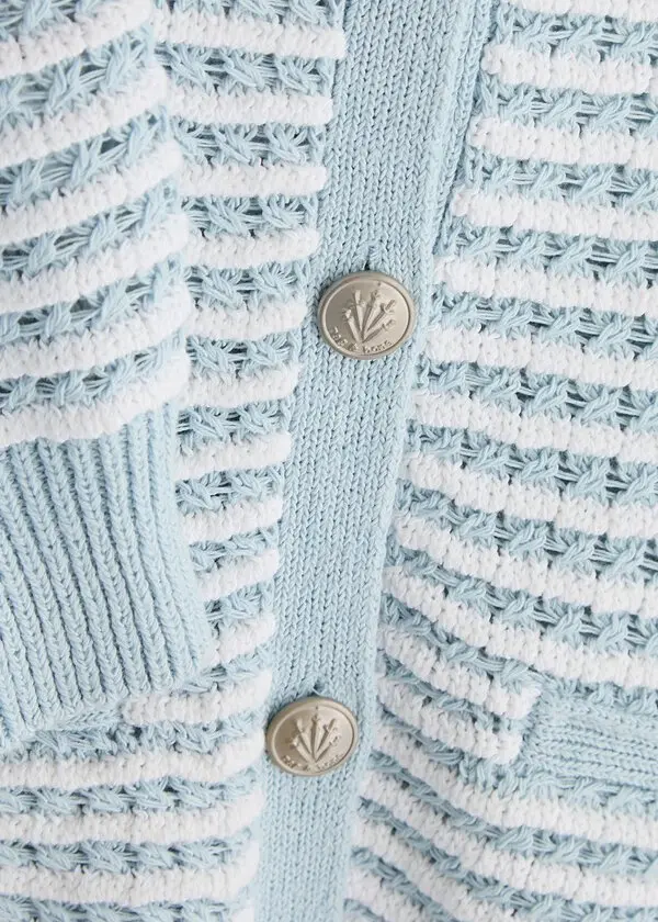 Rag & Bone Marlee Striped Cotton-blend Cardigan