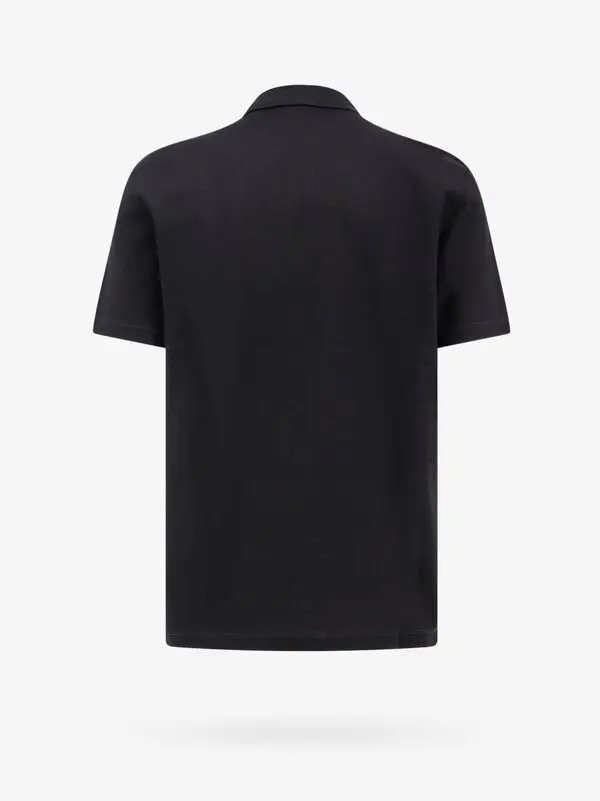 Versace Cotton Shirt Polo With Logoed Label