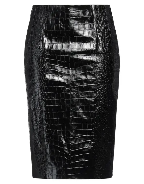 Versace Calfskin Midi Skirt