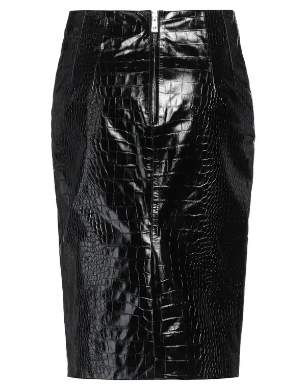 Versace Calfskin Midi Skirt