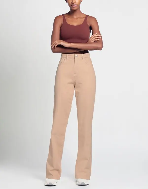 Patrizia Pepe Boot-cut High-waisted Jeans - Beige