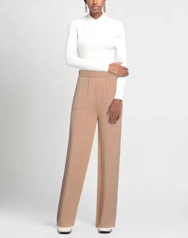MSGM Wide Leg Knit Pants - Beige