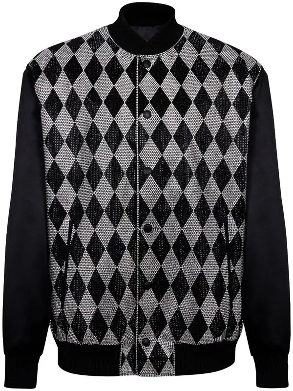 Balmain Rhinestone-embellished Bomber Jacket