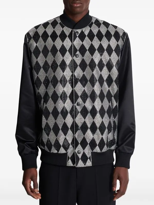 Balmain Rhinestone-embellished Bomber Jacket