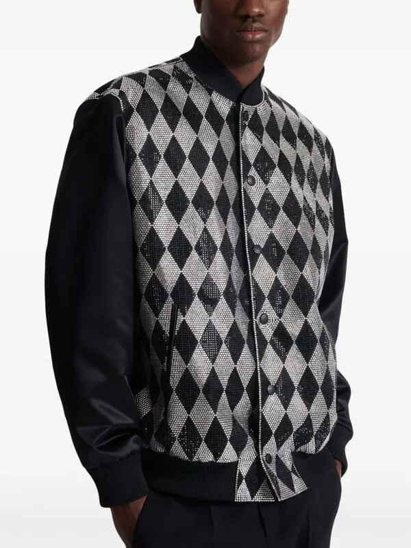 Balmain Rhinestone-embellished Bomber Jacket