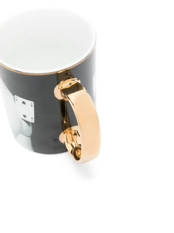 SELETTI Two Of Spades Porcelain Mug - Black