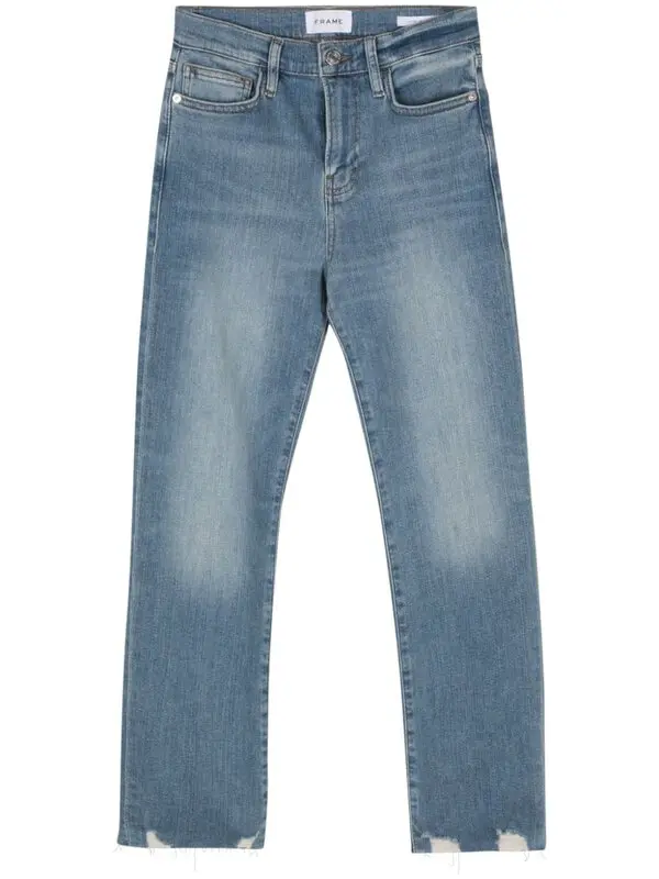 FRAME High-rise Straight-leg Jeans