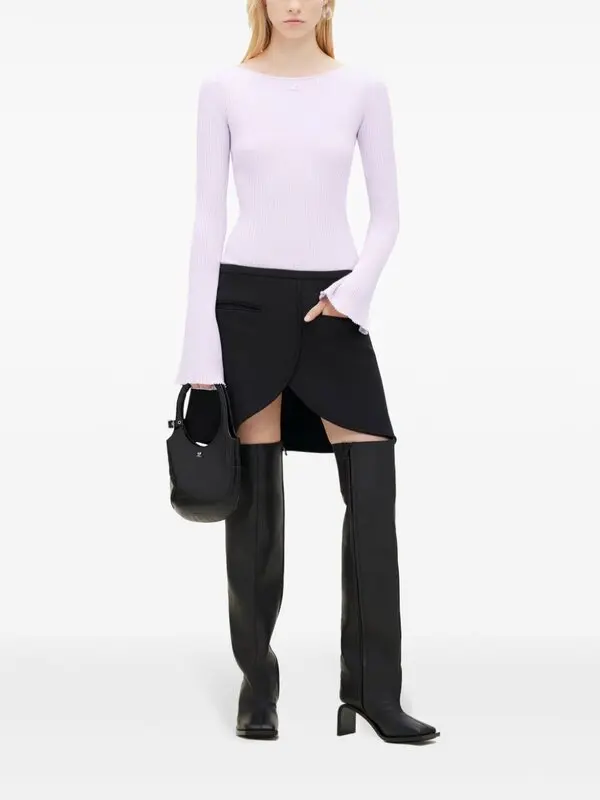 COURREGES Boat-neck Ribbed Jumper