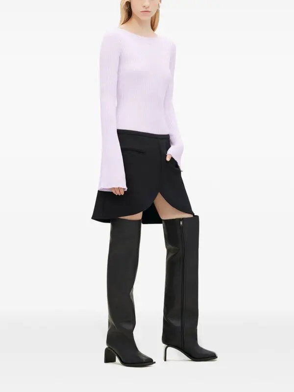 COURREGES Boat-neck Ribbed Jumper