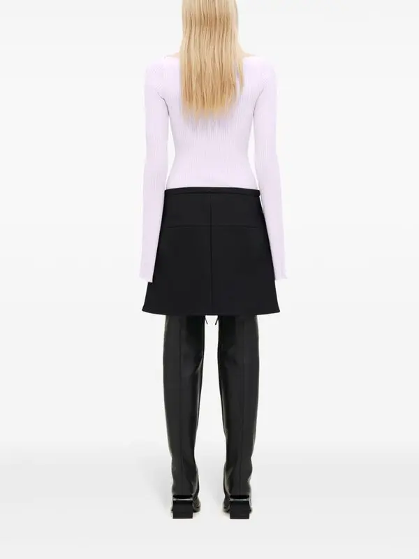 COURREGES Boat-neck Ribbed Jumper