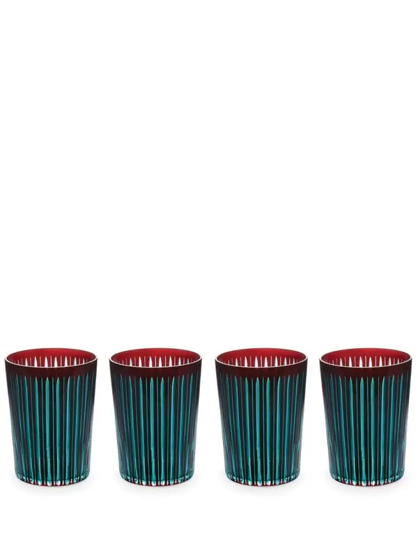 L'Objet Prism Highball Glasses - Red