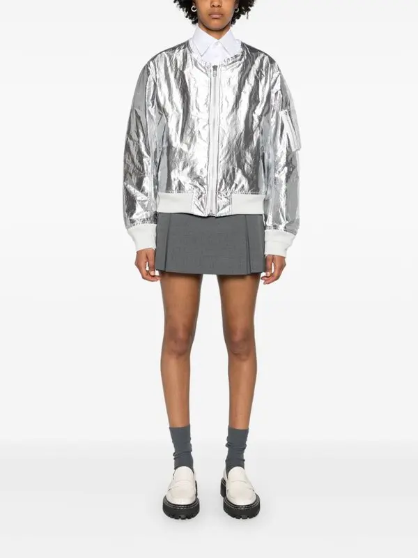 BLACK COMME DES GARÇONS Metallic-finish Bomber Jacket