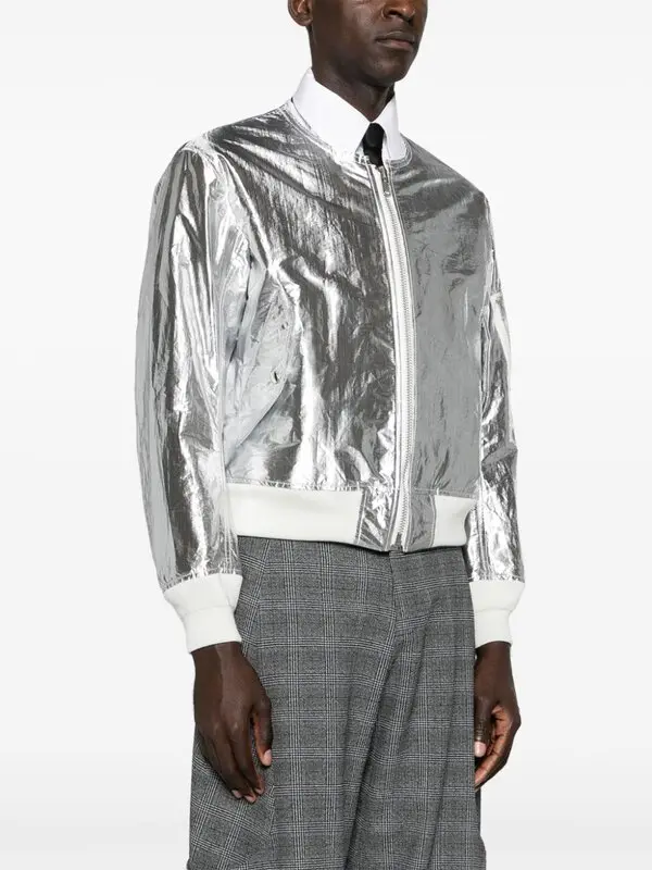 BLACK COMME DES GARÇONS Metallic-finish Bomber Jacket