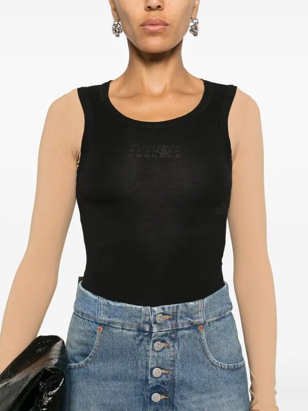MAISON MARGIELA Numbers-motif Layered Top