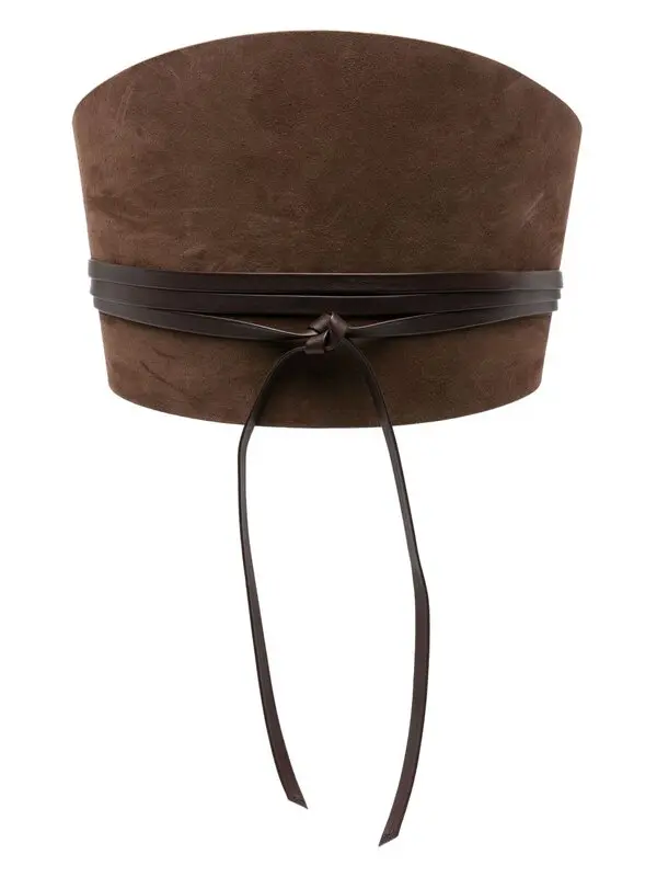 DEHANCHE Undone Corset Suede Belt - Brown