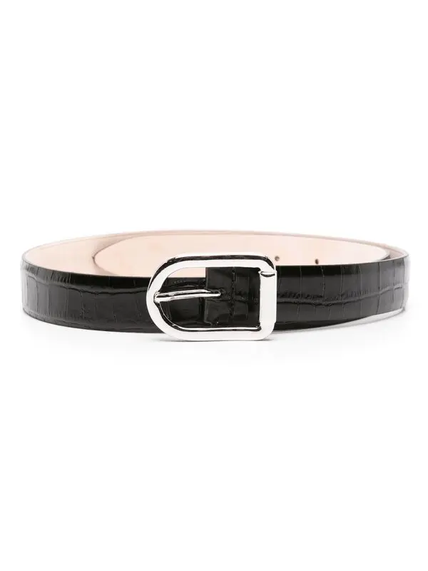 DEHANCHE Mija Crocodile-effect Belt - Black