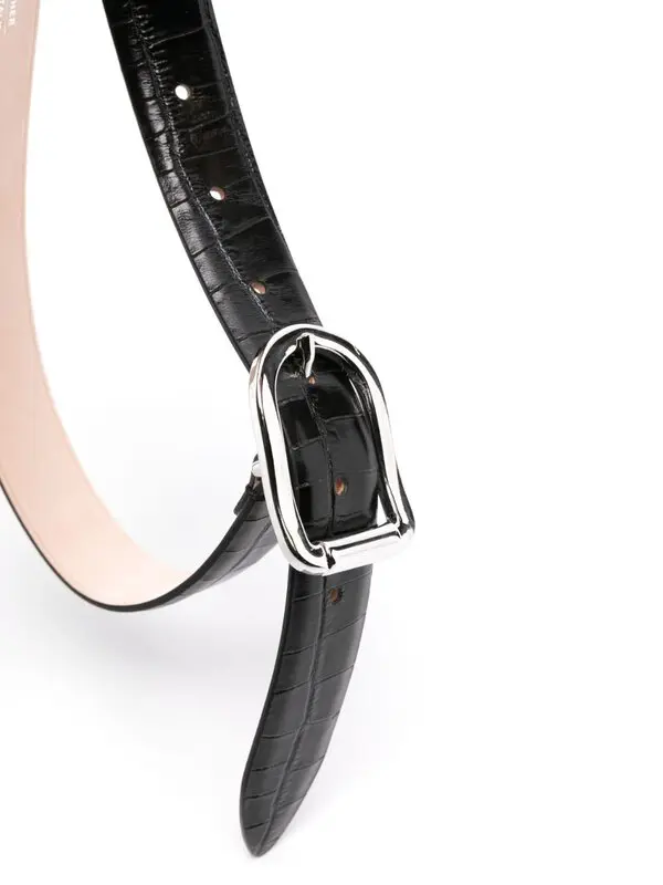 DEHANCHE Mija Crocodile-effect Belt - Black
