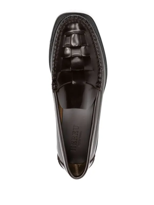 Hereu Nombela Interwoven Leather Loafers