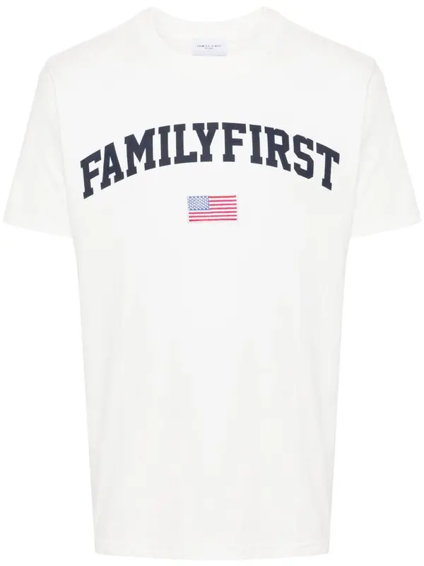 FAMILY FIRST Logo-print Cotton T-shirt - White