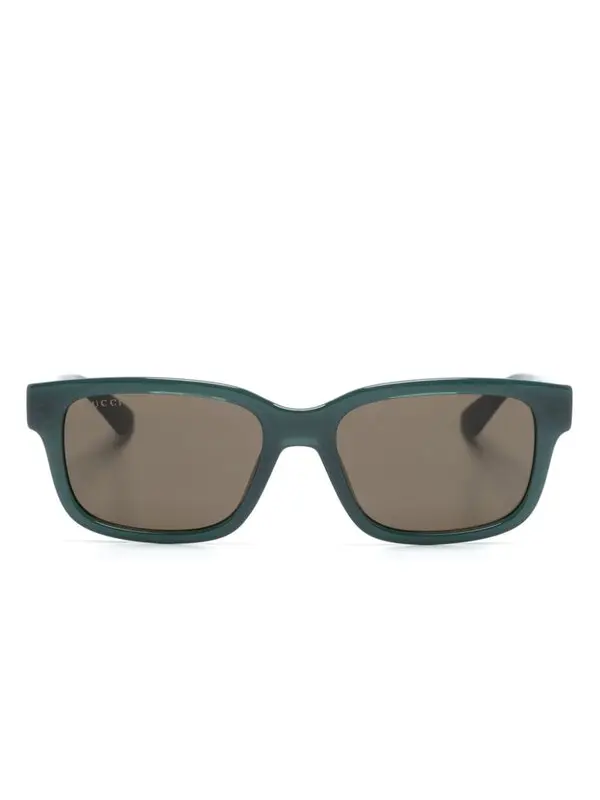 Gucci Rectangle-frame Sunglasses - Blue