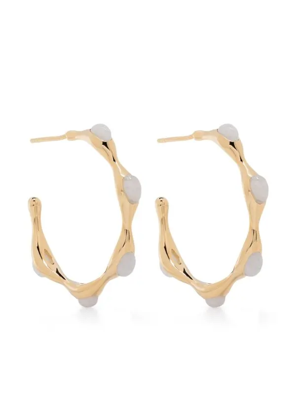MISSOMA Magma Rainbow Moonstone Hoop Earrings - Gold