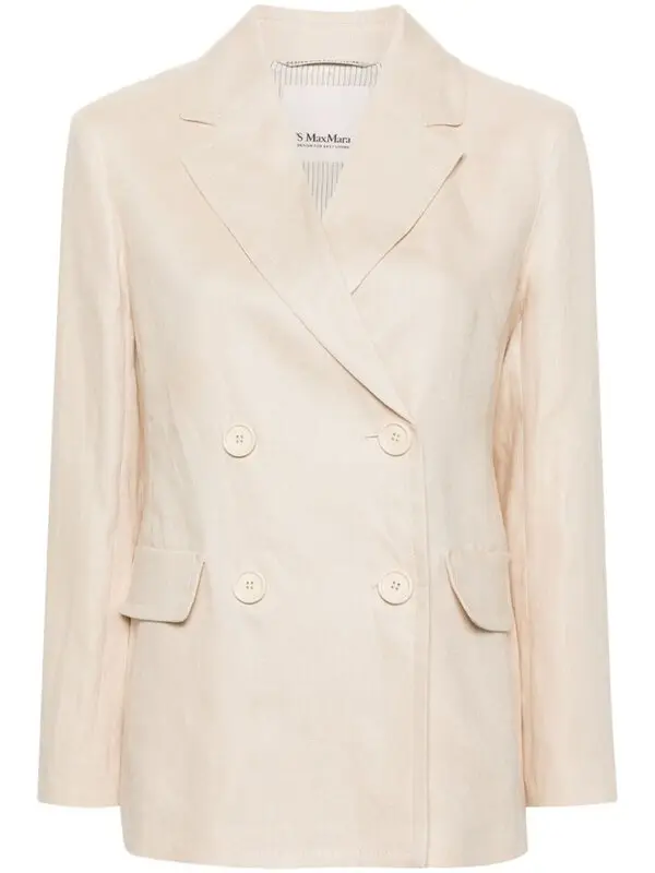 Max Mara Laura Double-breasted Linen Blazer