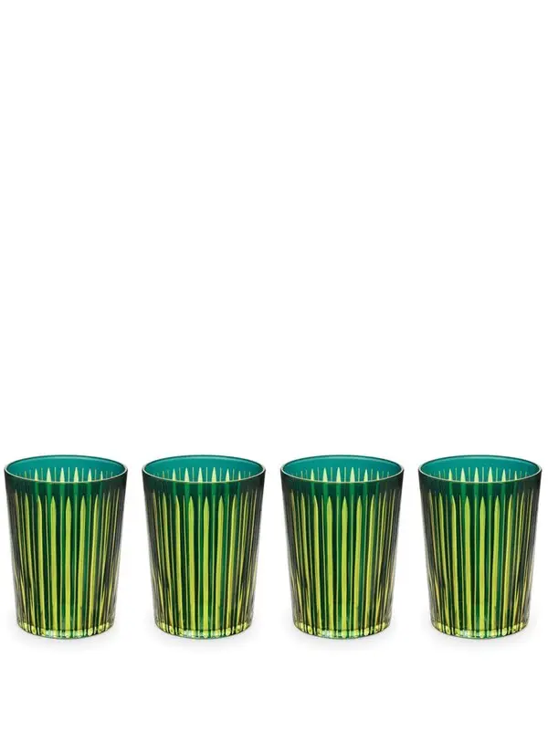 L'Objet Prism Highball Glasses - Green