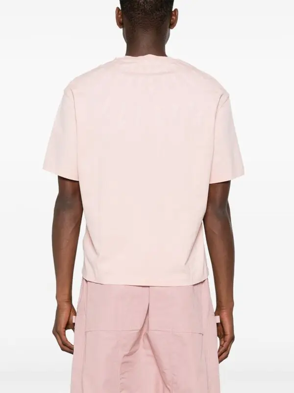 Neil Barrett Thunderbolt-print Cotton T-shirt - Pink