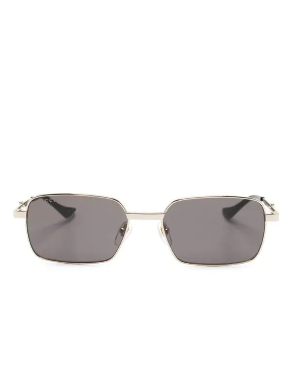Gucci Rectangle-frame Sunglasses - Gold