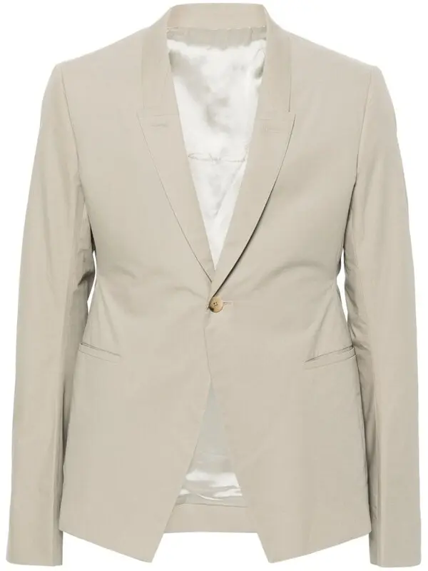 Rick Owens Single-breasted Poplin Blazer