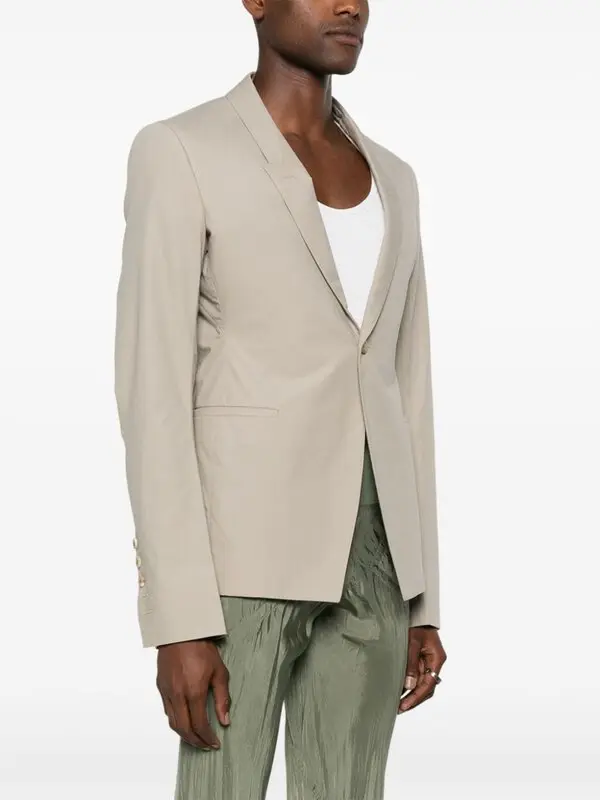 Rick Owens Single-breasted Poplin Blazer