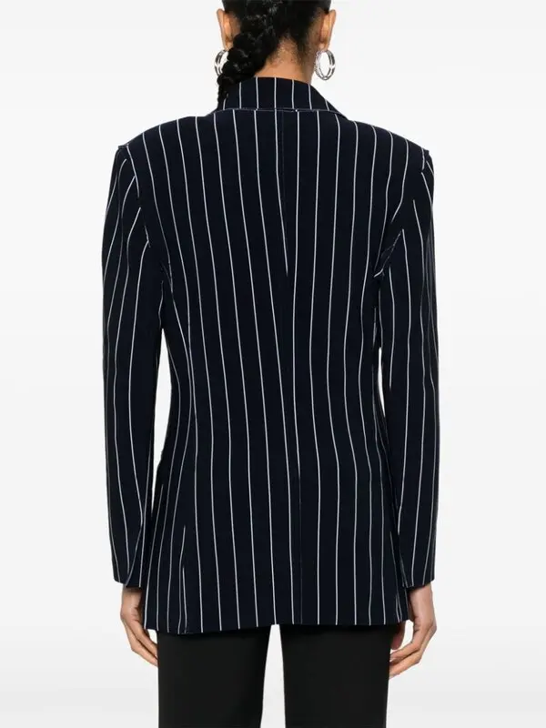 Norma Kamali Pinstripe Double-breasted Blazer