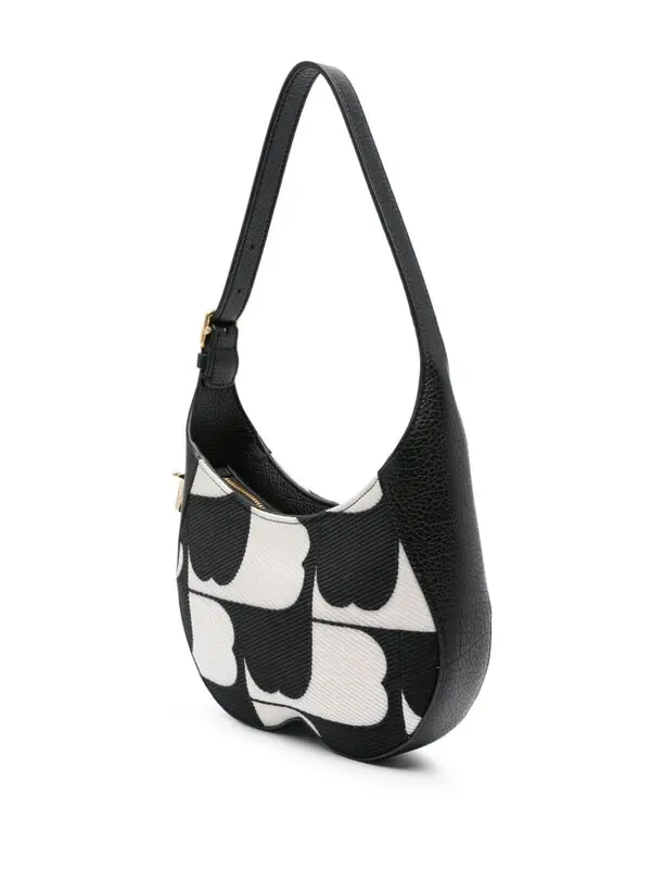 Burberry Monogram Pattern Shoulder Bag - Black