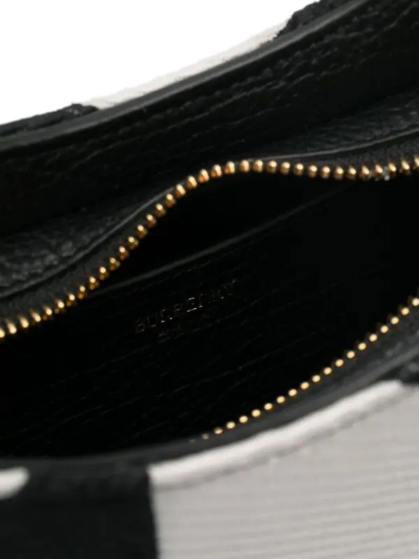 Burberry Monogram Pattern Shoulder Bag - Black
