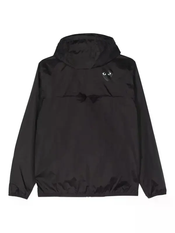 Play Comme Des Garcon K-way Zipped Hooded Jacket - Black