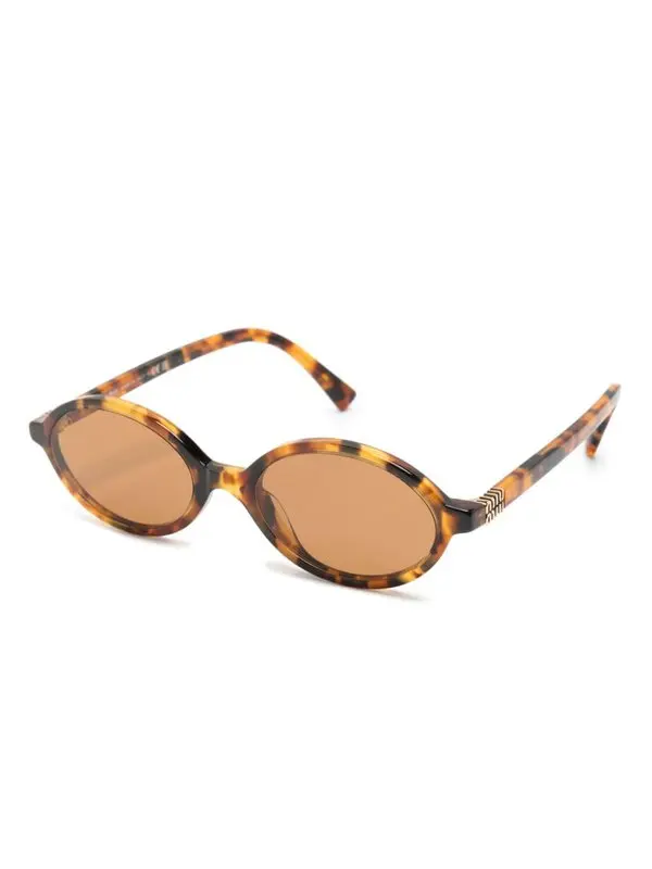 Miu Miu Tortoiseshell Oval Sunglasses
