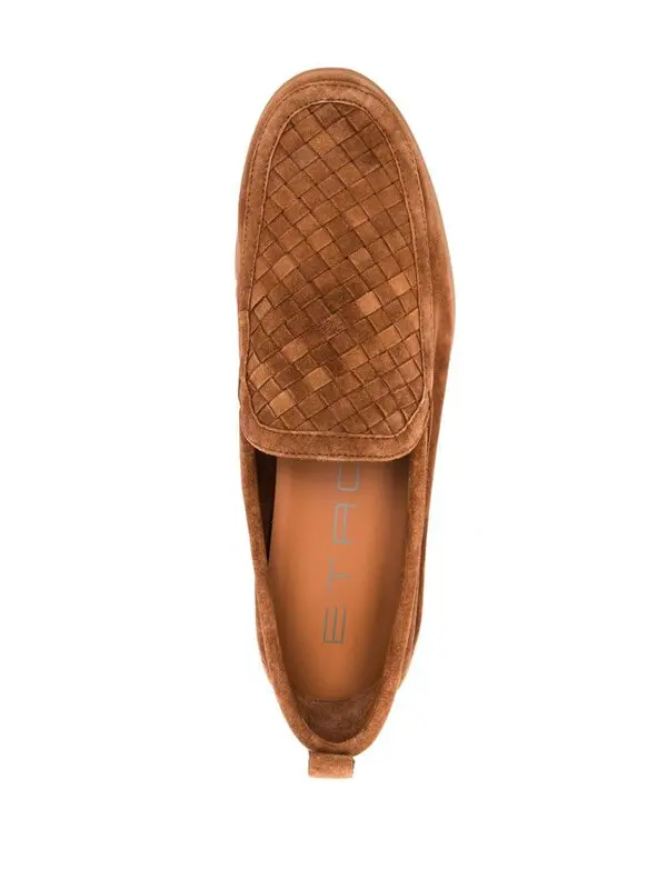 Etro Interwoven-panel Leather Loafers