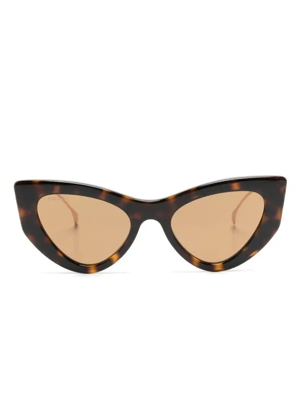 Gucci Tortoiseshell Cat-eye Sunglasses - Brown