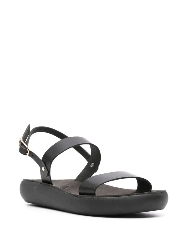 ANCIENT GREEK SANDALS Clio Leather Sandals - Black