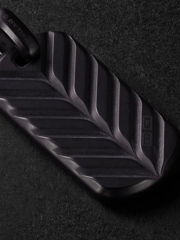 David Yurman Chevron Titanium And Sterling Silver Diamond Pendant