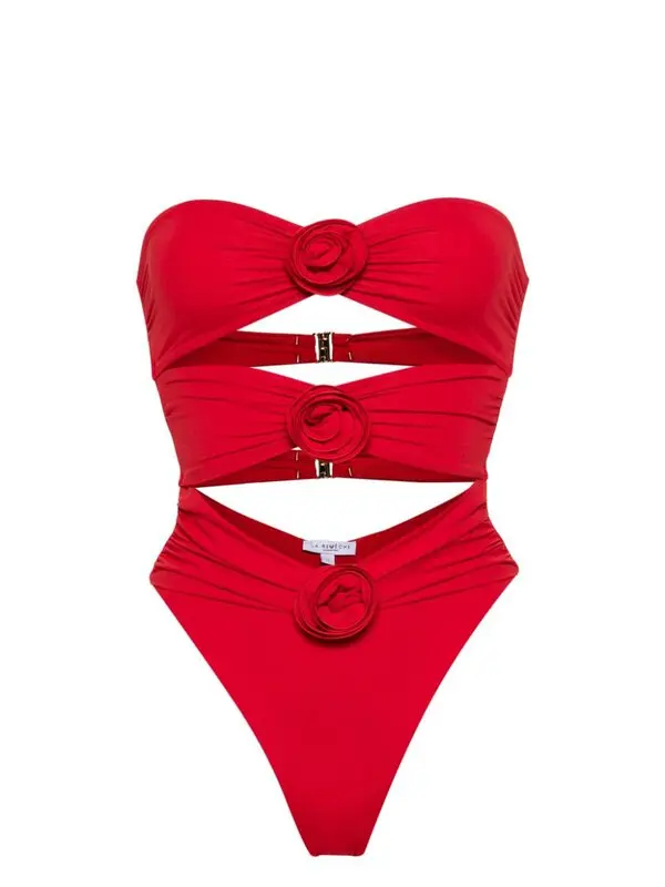 LA REVECHE Vesna Cut-out Swimsuit - Red