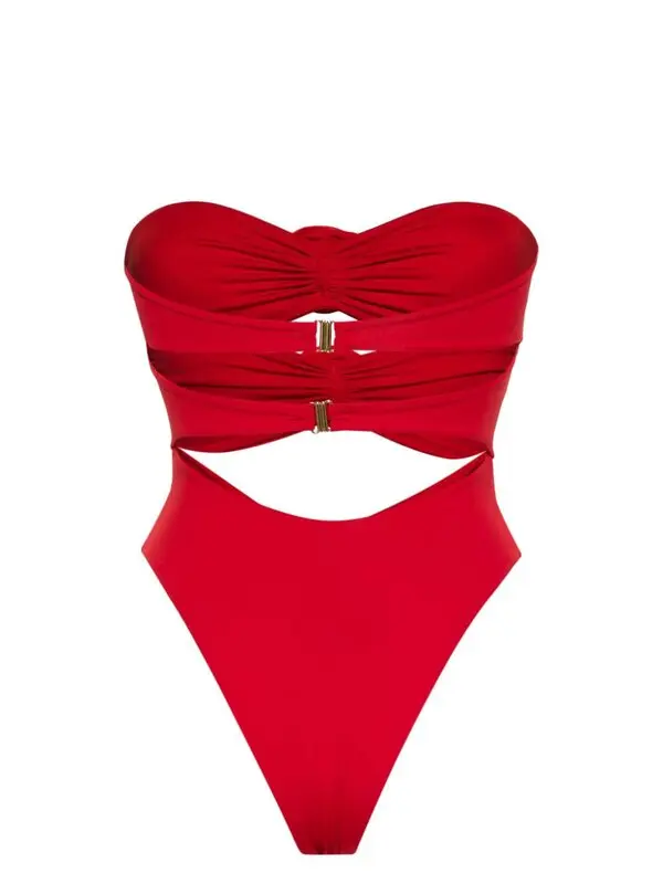 LA REVECHE Vesna Cut-out Swimsuit - Red